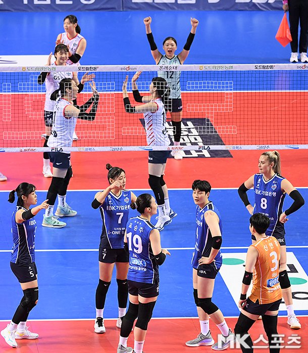 IBK기업은행 'GS칼텍스와 상반된 분위기' [MK포토] : 네이트 스포츠