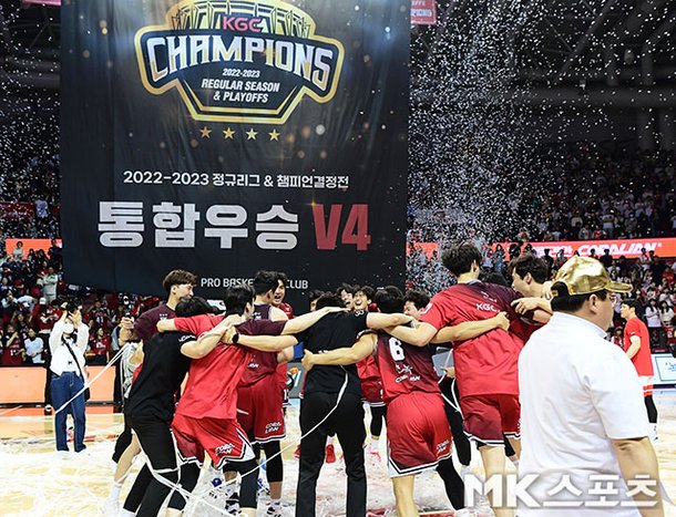 안양 KGC '우리가 챔피언' [MK포토] : 네이트 스포츠