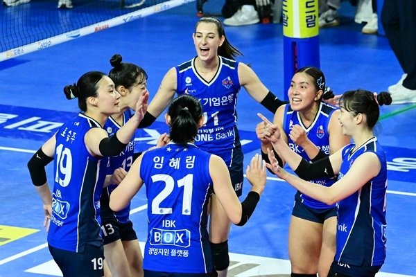 '정관장 어쩌나' 충격의 5연패+5위 추락…아베크롬비 35점 폭발! IBK기업은행, 정관장 꺾고 4위 점프 [MK화성] : 네이트 스포츠