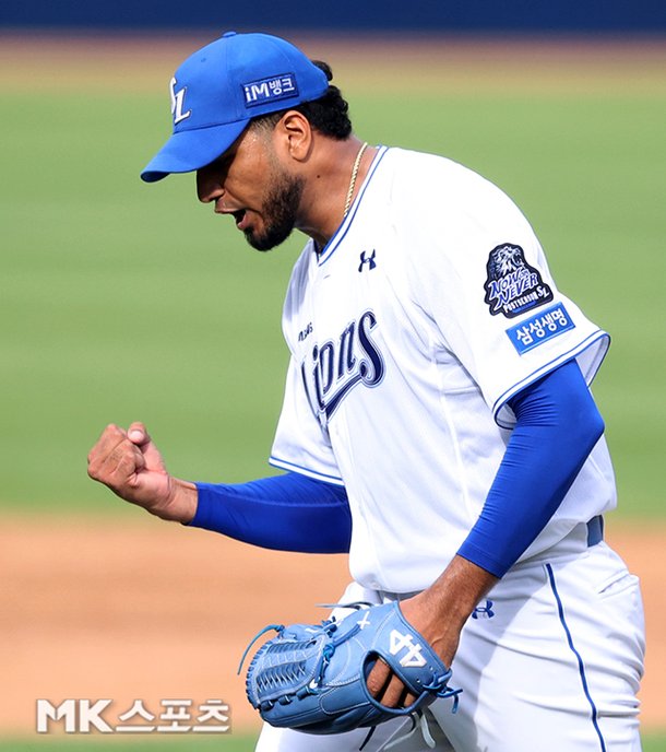 "잘 준비해보겠다"…'PO MVP' 레예스, 위기에 몰린 사자군단 구할까 [KS3] : 네이트 스포츠