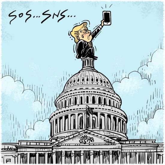 [아경만평] SOS…SNS : 네이트 뉴스