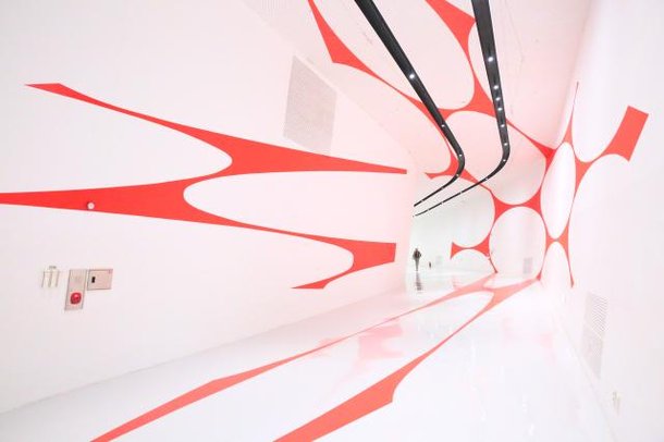 VISUALS: Artist Felice Varini's Exhibition underway in Seoul : 네이트 뉴스