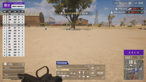 [PWS 페이즈1] 2주 2일차 쳣 경기 승리는 'KDF', 10킬 '치킨' : 네이트 뉴스