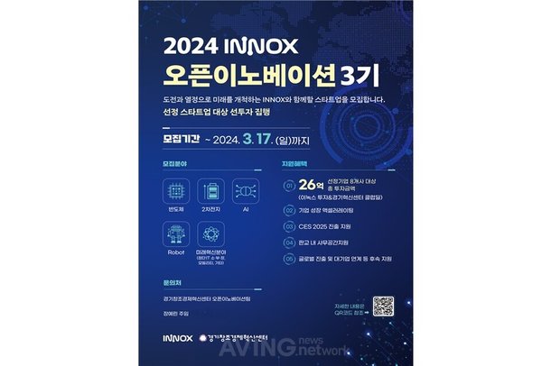 [Pangyo Tech] 경기창조경제혁신센터-이녹스, 2024 INNOX 오픈이노베이션 3기 스타트업 모집…보육공간 입주기회 및 CES 2025 진출 지원! : 네이트 뉴스