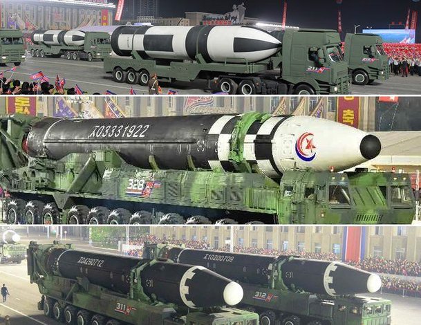 괴물 ICBM·신형 SLBM·극초음속 미사일…北, 전략무기 3종세트 과시 : 네이트 뉴스