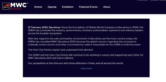 GSMA, 코로나19 탓 'MWC2020' 취소…'IFA2020' 수혜 입나(종합) : 네이트 뉴스