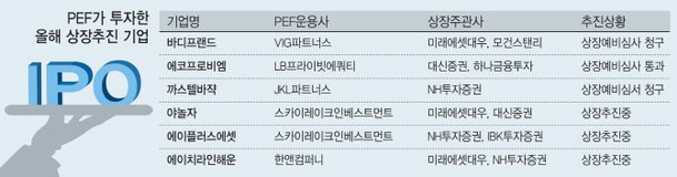 [마켓인]대어 몰린 올해 IPO 흥행 기대에…PEF들 미소 : 네이트 뉴스