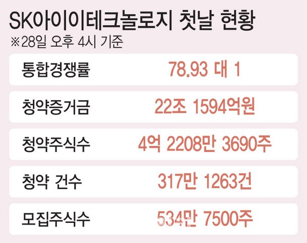 송금까지 먹통 만든 SKIET 청약 전쟁…첫날 22兆 몰려(종합) : 네이트 뉴스