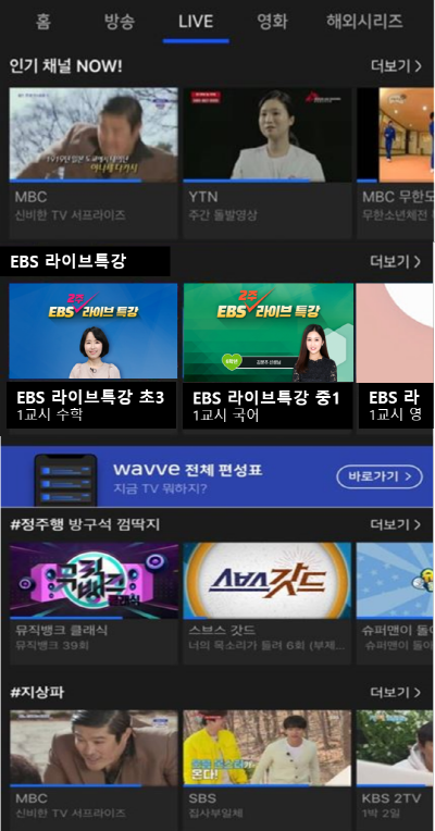 웨이브, 초중학 라이브 특강 'EBS러닝' 제공 : 네이트 뉴스