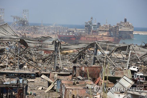 LEBANON BEIRUT HARBOR EXPLOSION AFTERMATH : 네이트 뉴스