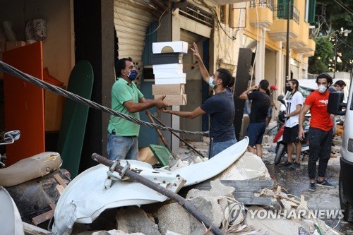 LEBANON BEIRUT HARBOR EXPLOSION AFTERMATH : 네이트 뉴스