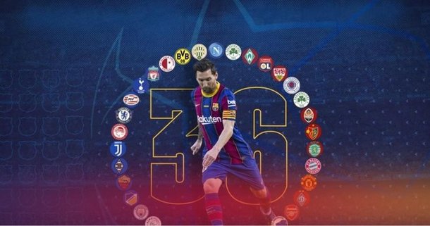 'UCL 36팀 상대로 골 맛!' 메시, 16시즌 연속 득점 달성…'역대 최초' : 네이트 스포츠