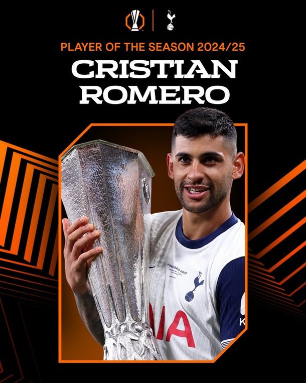 [오피셜] 토트넘 겹경사! '부주장' 로메로, UEL 올해의 선수 선정 : 네이트 스포츠