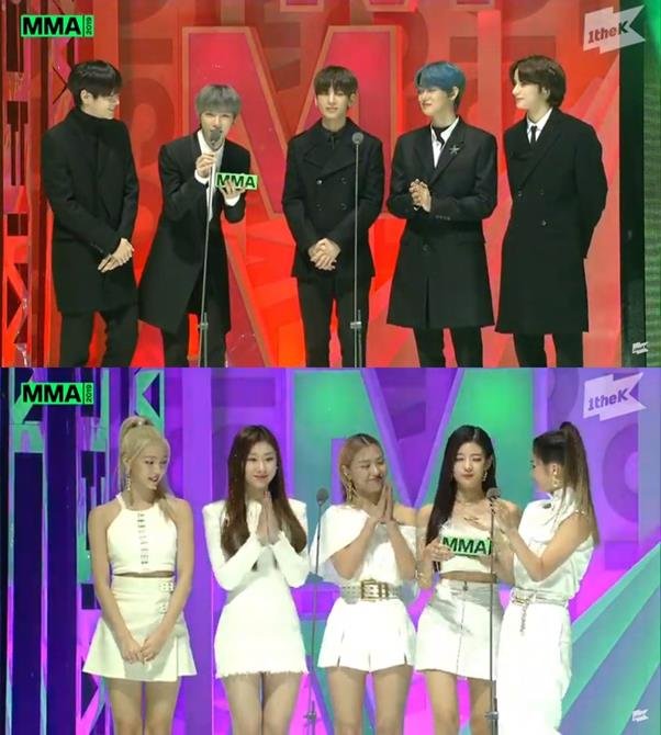 TXT·ITZY, '2019 MMA' 신인상 "올해 마법·꿈 같았다" : 네이트 연예