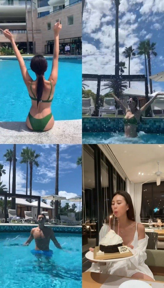 '송재희♥'지소연, 173cm-50kg대 명품 비키니핏…몸짱 부부 맞네 | 네이트 연예