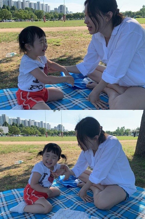 둘째 임신 이지혜 딸 태리와 피크닉 몸 피곤해도 마음은 힐링 네이트 연예