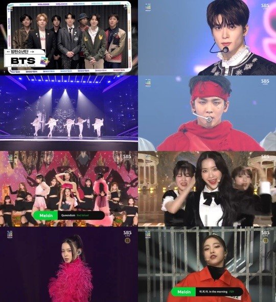 [SBS 가요대전]NCT 127→AOMG, 성탄절 빛낸 ★특별 무대…BTS 영상 인사(종합) : 네이트 연예