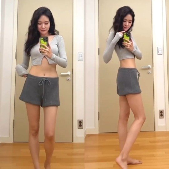 '김태현 아내' 미자, 49kg 몸매 인증샷…비키니 같은 노출 패션 : 네이트 연예