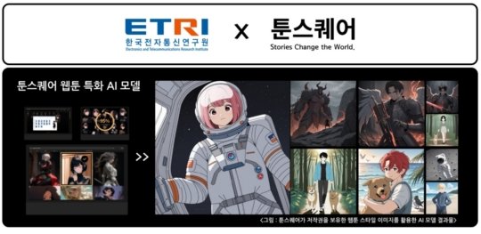 툰스퀘어, 한국전자통신연구원(ETRI) 'DeepToon' R&D 생성 AI 웹툰 과제 성료 : 네이트 뉴스