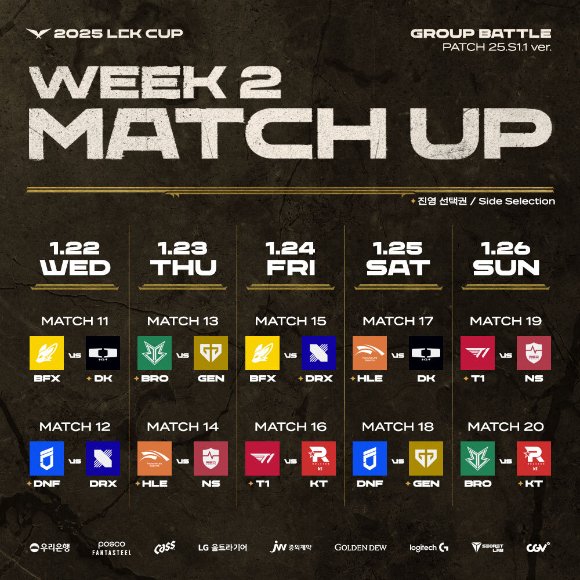 2주차 접어든 2025 LCK컵…반전 필요한 바론 그룹 : 네이트 스포츠