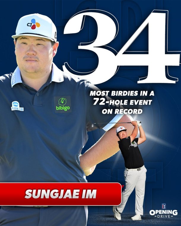 '4R 11버디' 버디 34개 몰아친 임성재, PGA 투어 신기록 썼다 : 네이트 스포츠