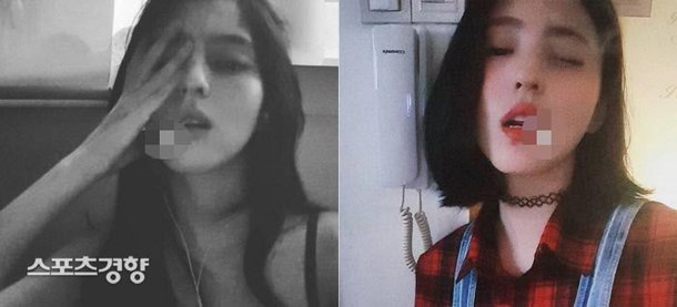 [sns는 지금] 한소희 인플루언서 시절 팔 전체 문신 흡연 사진 재조명 네이트 연예