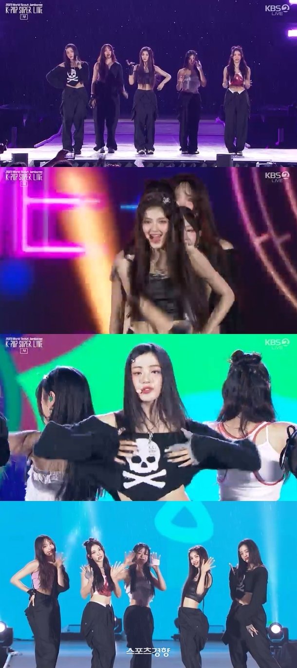 뉴진스, 'ETA' 'HYPE BOY'로 잼버리 K-POP 콘서트 무대 장식 : 네이트 연예