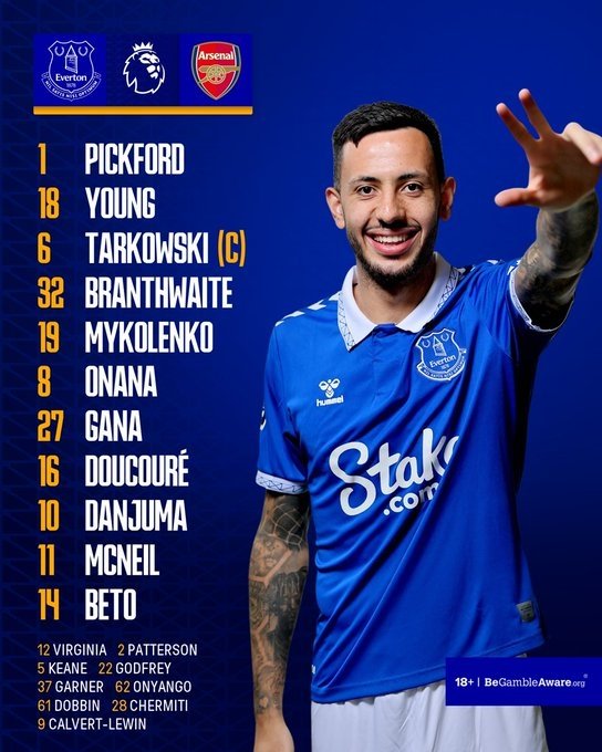 '무패 행진 vs 무승 행진' EPL 5R 아스널 vs 에버턴 선발 명단 공개 : 네이트 스포츠