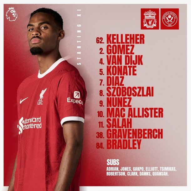 '다시 선두 탈환 목표' 리버풀, EPL 31R 최하위 셰필드전 선발 명단 공개 : 네이트 스포츠