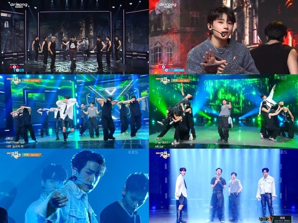 ONE PACT(원펙트), 불가 퍼포먼스 활약 신곡 '꺼져'···아리랑TV '심플리 케이팝'부터 KBS2 '뮤직뱅크' 까지 점령 : 네이트 연예