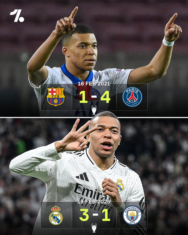 음바페, UCL 최초 대기록 세웠다···베르나베우·캄노우서 모두 해트트릭 1호 "올시즌 50골 이상" : 네이트 스포츠