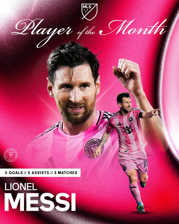 '흥부 듀오 미안' 메시, MLS 10월 MVP···3경기서 5골·5AS 대폭발 : 네이트 스포츠