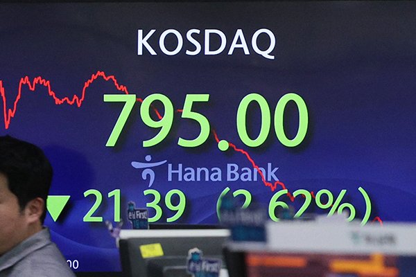 Kosdaq crashes below 800 as Middle East conflict continues : 네이트 뉴스