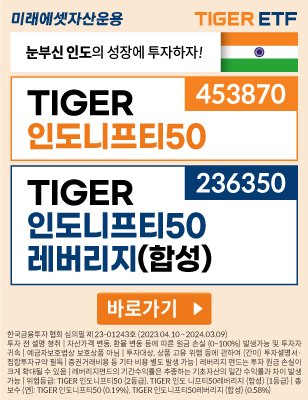 인도 성장에 투자…미래에셋, 'TIGER 인도니프티50 ETF' 상장 : 네이트 뉴스
