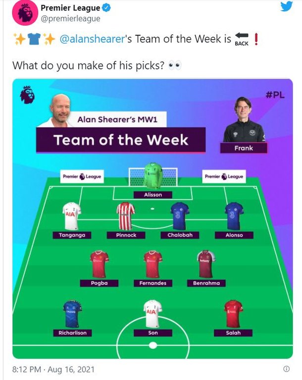 맨시티전 결승골 손흥민…EPL '1R 베스트11' 선정 : 네이트 스포츠