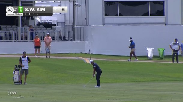 김시우, PGA투어 PO 1R 공동선두…마지막홀 '행운의 이글샷' : 네이트 스포츠