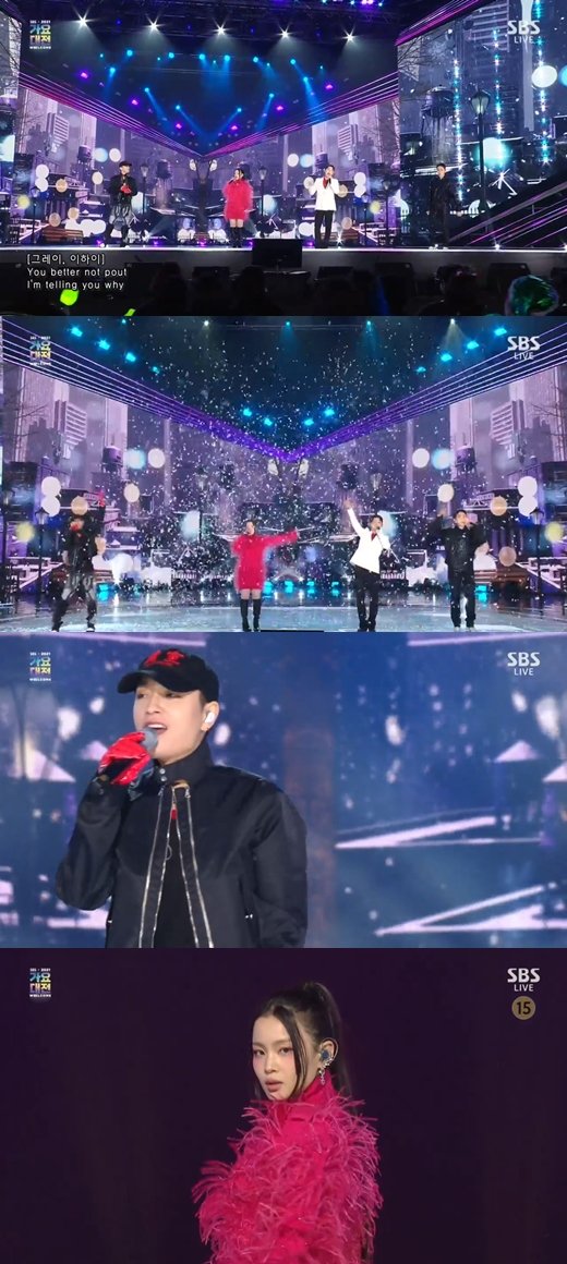 크리스마스에 AOMG 쌈디·그레이·로꼬·이하이가 떴다! ['2021 SBS 가요대전'] : 네이트 연예