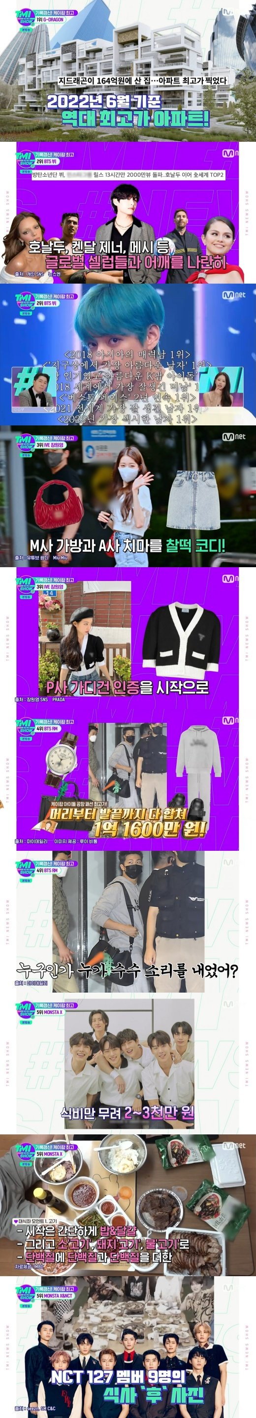 지드래곤→뷔, 재력은 어마어마하네…SNS 하나 올리면 10억 ('TMI뉴스')[종합] : 네이트 연예