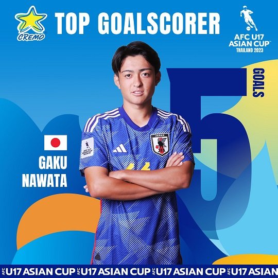 [오피셜] '일본 개인상 싹슬이' 득점왕·MVP·베스트 GK상 U-17 아시안컵 석권 : 네이트 스포츠
