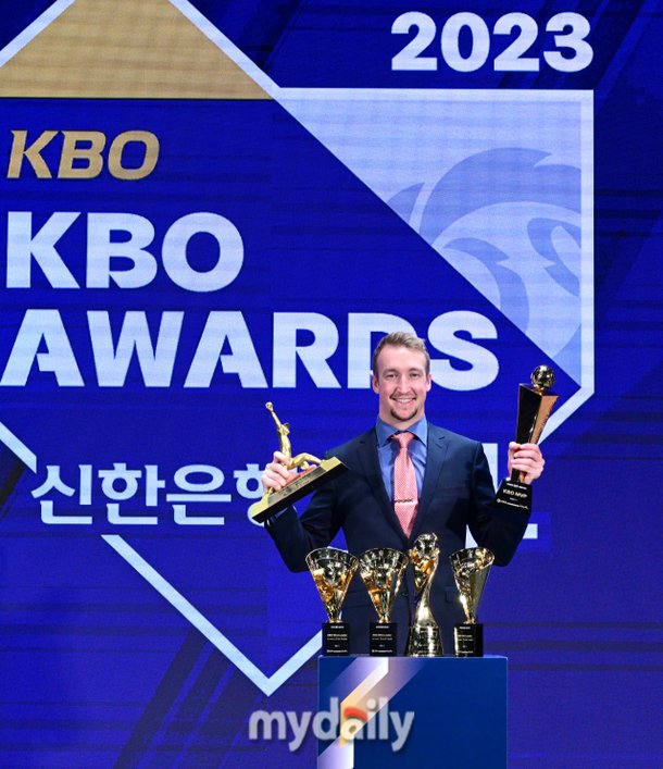 [MD포토] 페디 '2023 KBO 시상식 주인공' : 네이트 스포츠