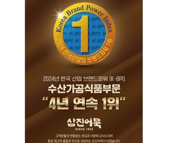 삼진어묵, K-BPI 브랜드파워 '4년 연속' 1위 올라 : 네이트 뉴스