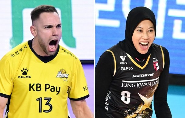 [프로배구] KB 비예나·정관장 메가, 3R 남녀 MVP : 네이트 스포츠