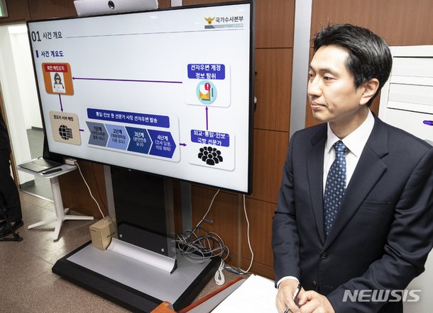 수사 결과 발표하는 박현준 첨단안보수사계장 : 네이트 뉴스