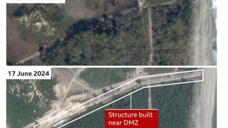 BBC "북, DMZ 인근에 장벽 건설"…위성사진 공개 : 네이트 뉴스