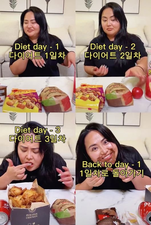 '50kg대 목표' 홍선영, 나흘 만에 다이어트 포기? 입가에 초코 범벅 [★SHOT!] : 네이트 연예