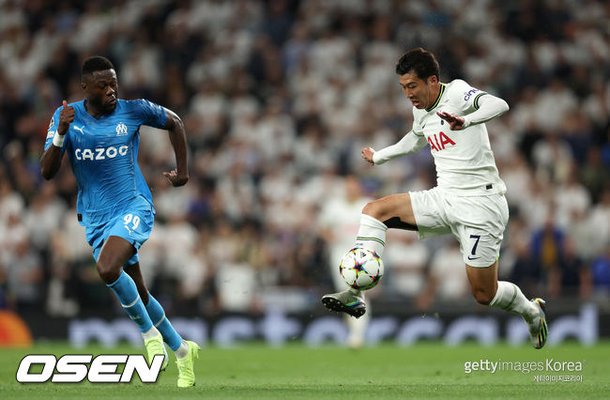'그리웠다 UCL' SON, 퇴장 유도로 승리 견인…토트넘, 마르세유전 2-0 승리 : 네이트 스포츠