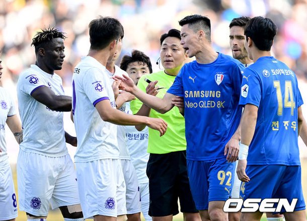 '안병준 골-사리치 PK 실축' 수원 vs '아코스티 동점골' 안양, 결국 연장 돌입[오!쎈 현장] : 네이트 스포츠