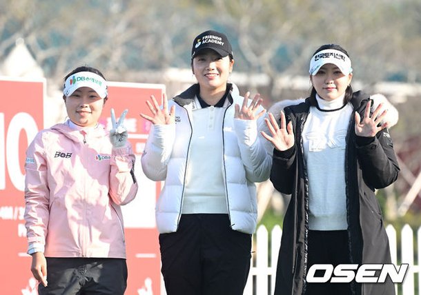 [사진]정시우-한진선-조아연,'2R 시작 합니다' : 네이트 스포츠