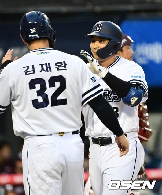 '6-7→8-7 미라클 9회말' 두산, 삼성에 짜릿한 끝내기…5위 KIA 2G차 추격 '5강 경쟁 불 지폈다' [잠실 리뷰] : 네이트 스포츠