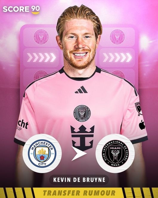 'PL 최고' KDB, 'GOAT' 메시와 패스 주고받나…"인터 마이애미, 1월부터 영입 협상 나선다" : 네이트 스포츠